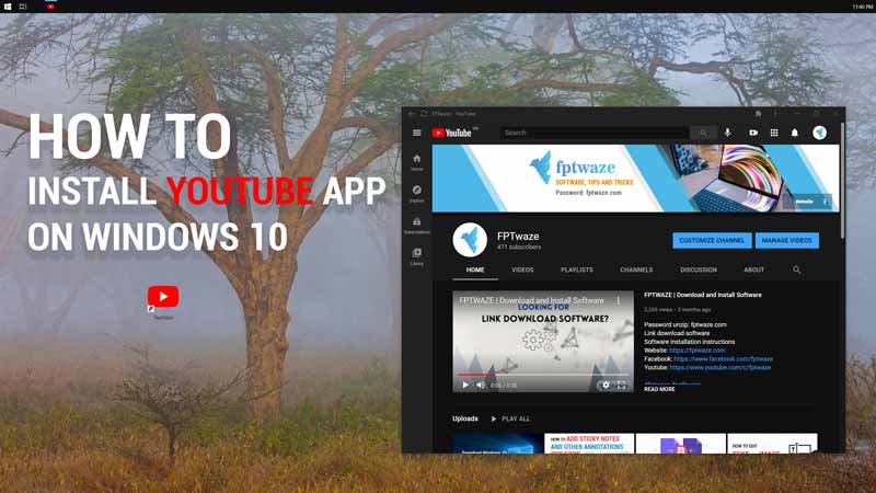 How to install YouTube app on Windows 10 - FPTwaze